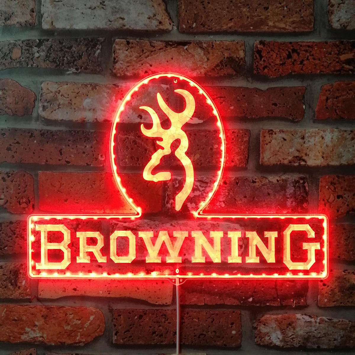 Browning Dynamic RGB Edge Lit LED Sign | LED LAB CAVE
