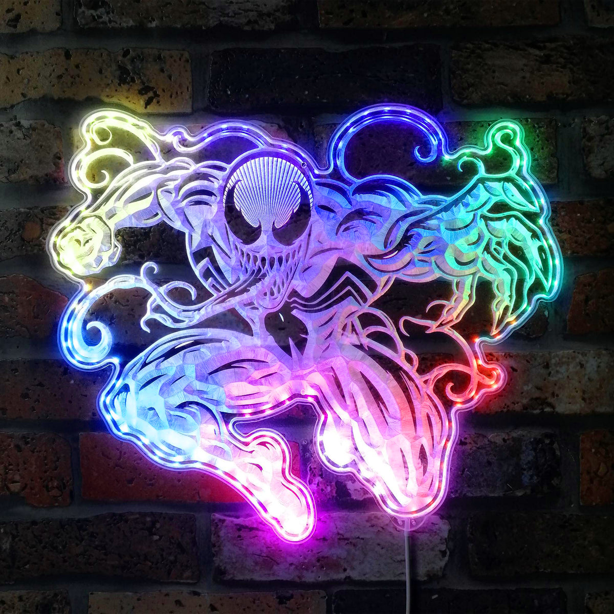 Venom Marvels Dynamic RGB Edge Lit LED Sign | PROLEDSIGN