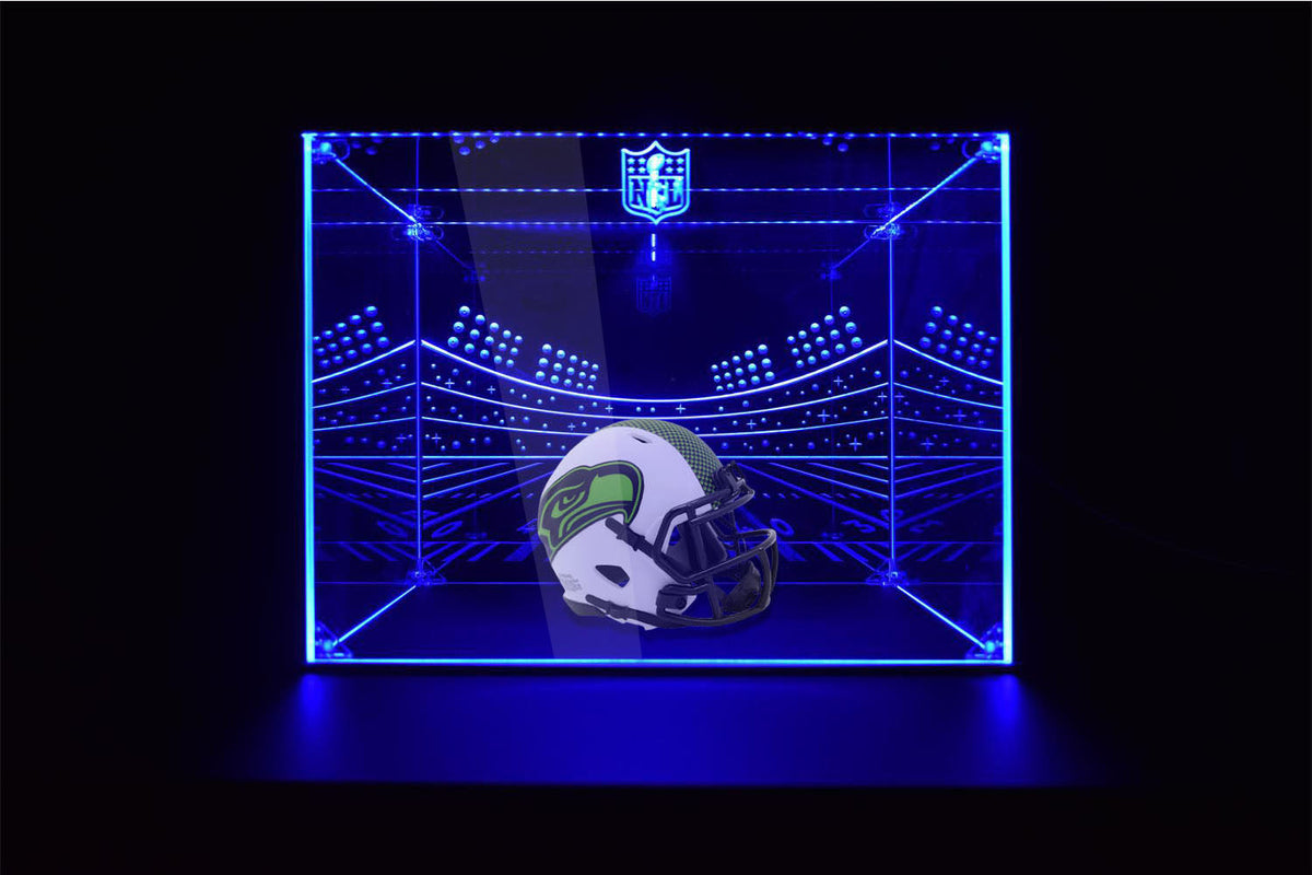 Seattle Seahawks Football Helmet LED Light Display Case | Football Mem