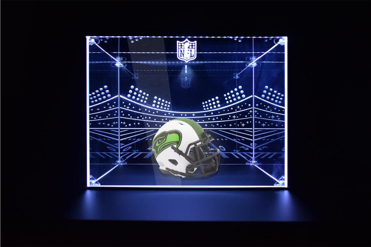 Seattle Seahawks Football Helmet LED Light Display Case | Football Mem