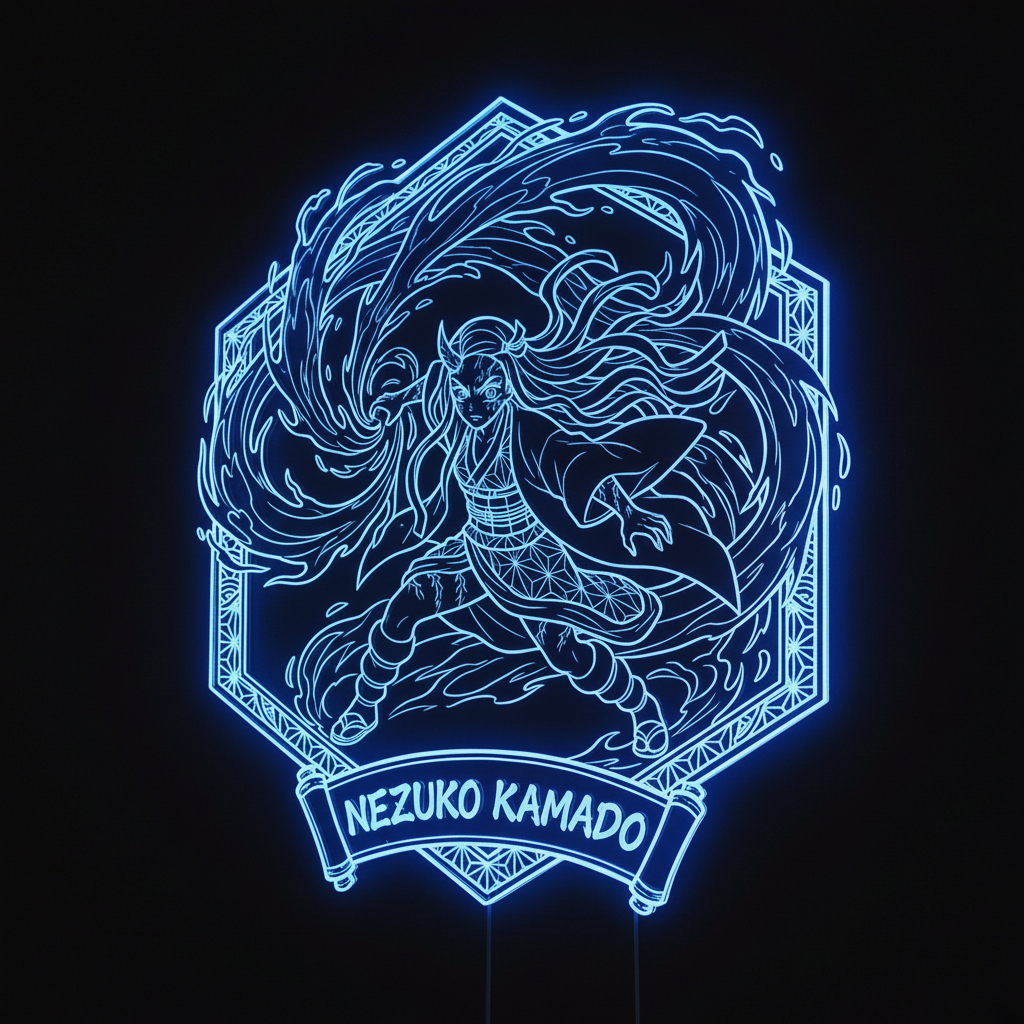 Demon Slayer Nezuko Kamado Neon LED Sign with Dynamic RGB Colors