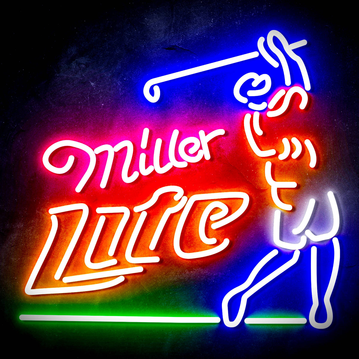 Miller Lite Golf Neon-like Sign Beer Bar Decor -LEDLABCAVE