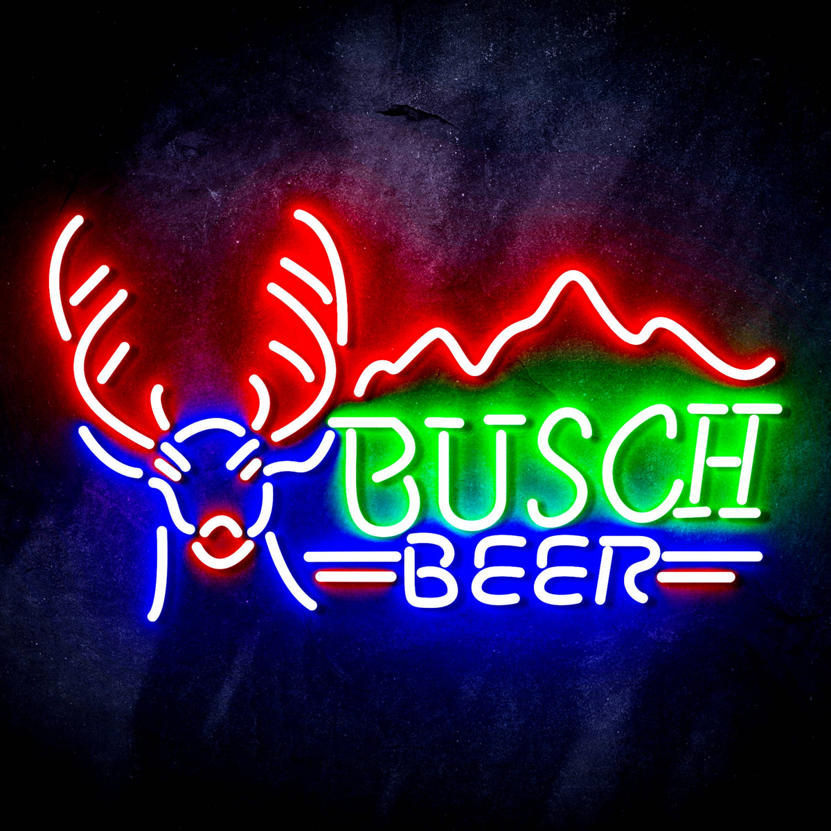 Busch Beer with Deer Head Neon-like Sign Beer Bar Decor -LEDLABCAVE