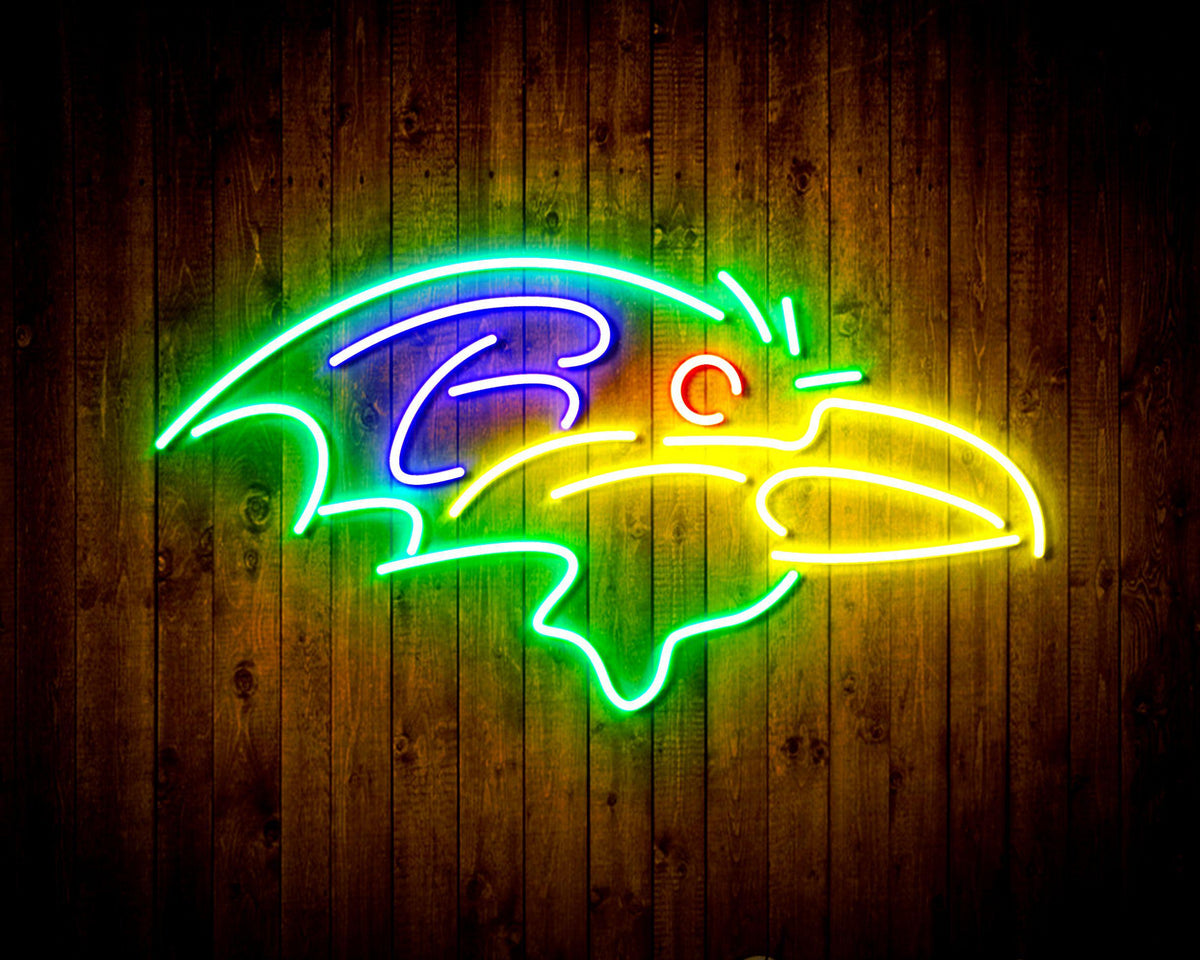 Baltimore Ravens Neon-Like Flex LED Sign Multi Color | Birthday Gift ...