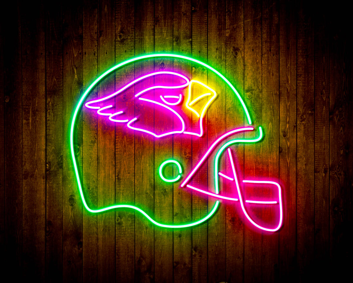 NFL Helmet Arizona Cardinals Handmade Neon Flex LED Light Sign | PRO ...