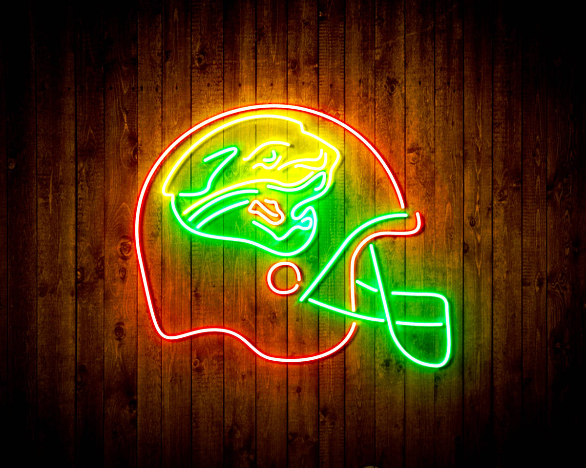 NFL Helmet Jacksonville Jaguars Handmade Neon Flex LED Sign | PRO LED SIGN