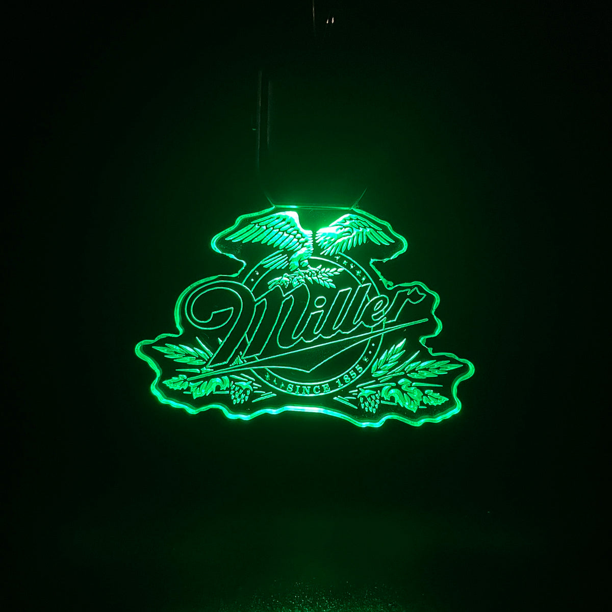 Miller Lite LED Light Acrylic Keychain