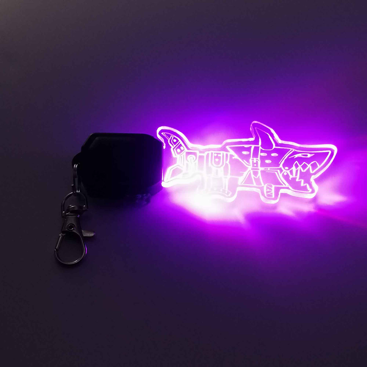 Jinx Shark Gun LED Light Acrylic Keychain
