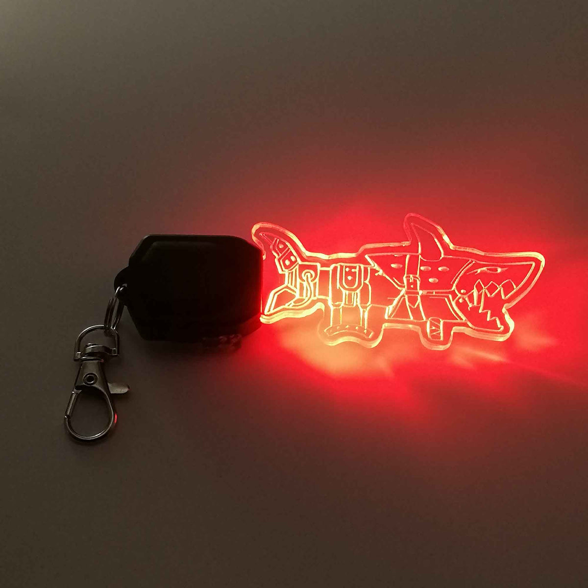 Jinx Shark Gun LED Light Acrylic Keychain