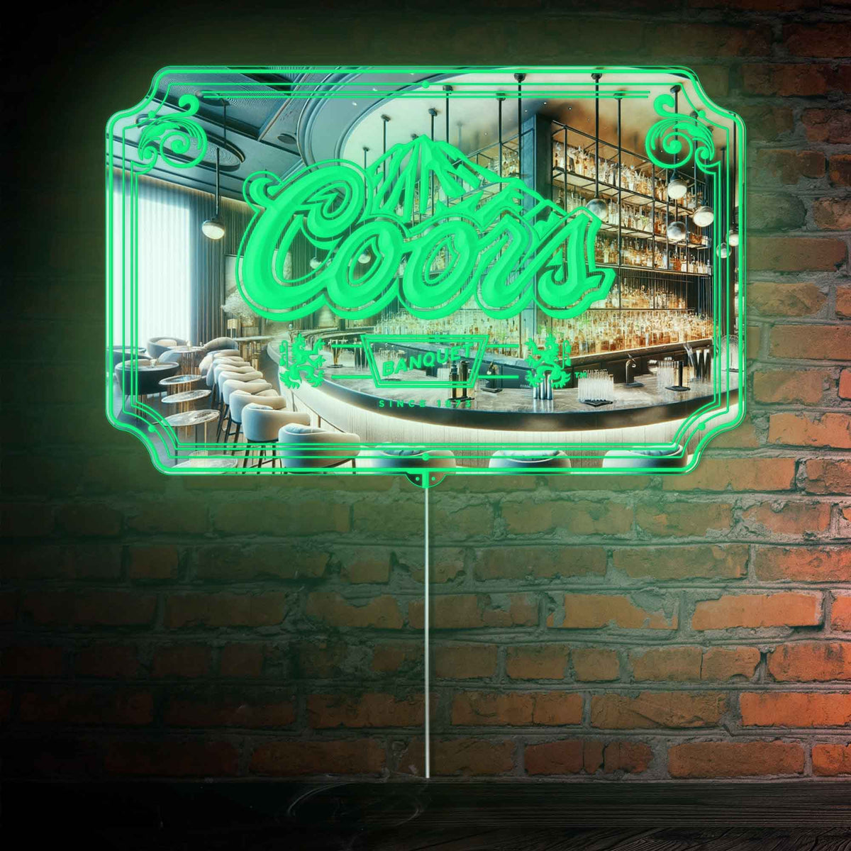 Coors Banquet RGB LED Neon Sign with Elegant Mirror Backing | ledlabcave