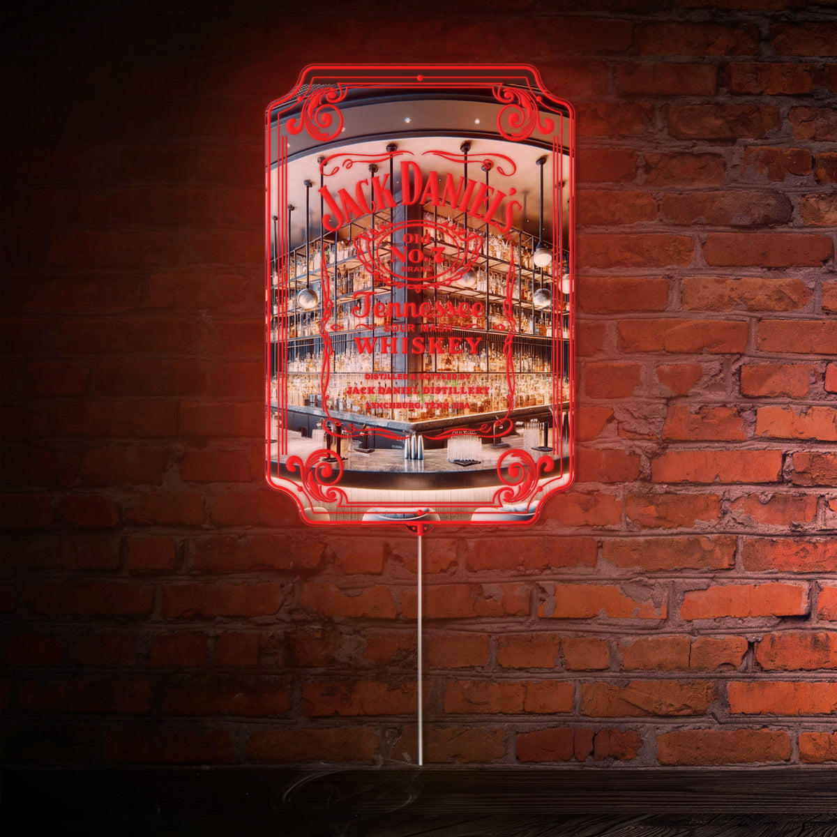 Jack Daniel's Old No.7 RGB LED Neon Sign with Elegant Mirror Backing ...