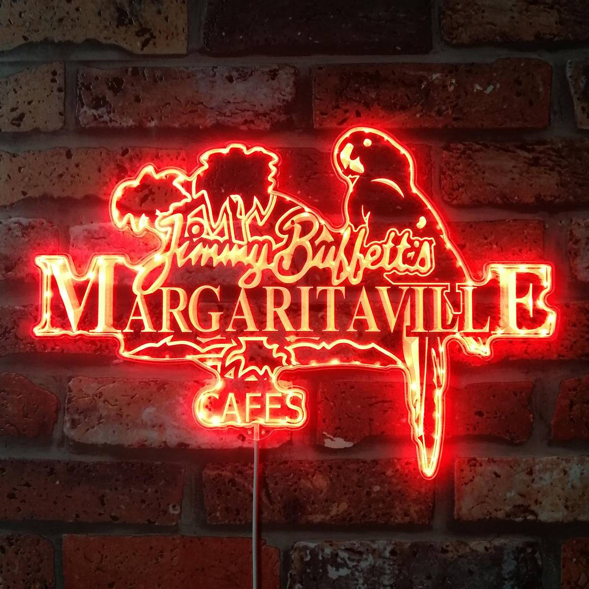 Jimmy Buffett Margaritaville Dynamic RGB Edge Lit LED Sign | ledlabcave