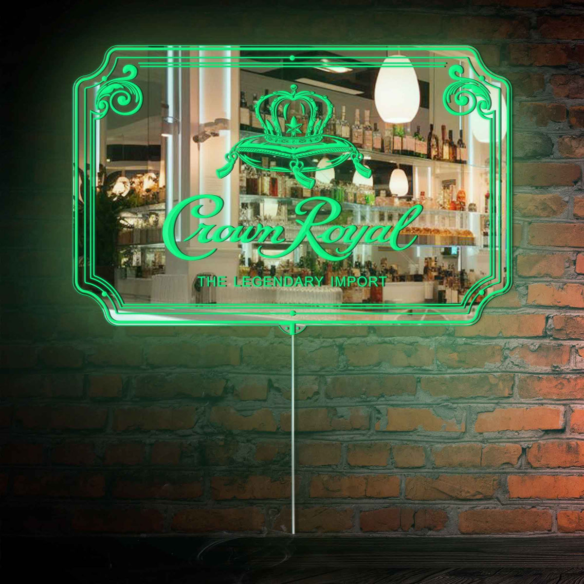 Crown Royal RGB LED Neon Sign with Elegant Mirror Backing | ledlabcave