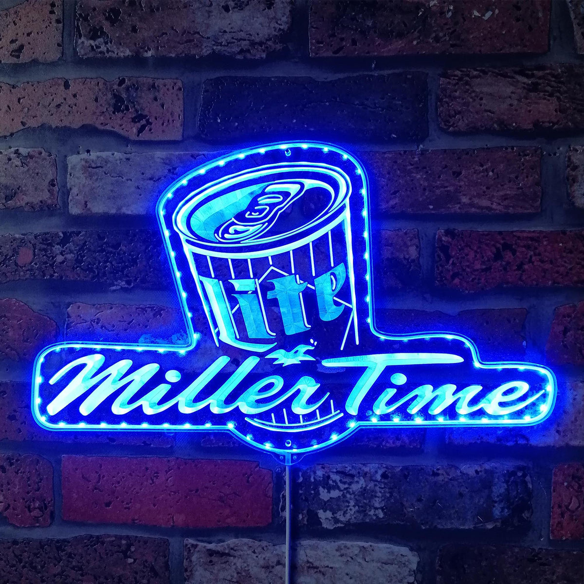 Miller Lite Time Dynamic RGB Edge Lit LED Sign | ledlabcave