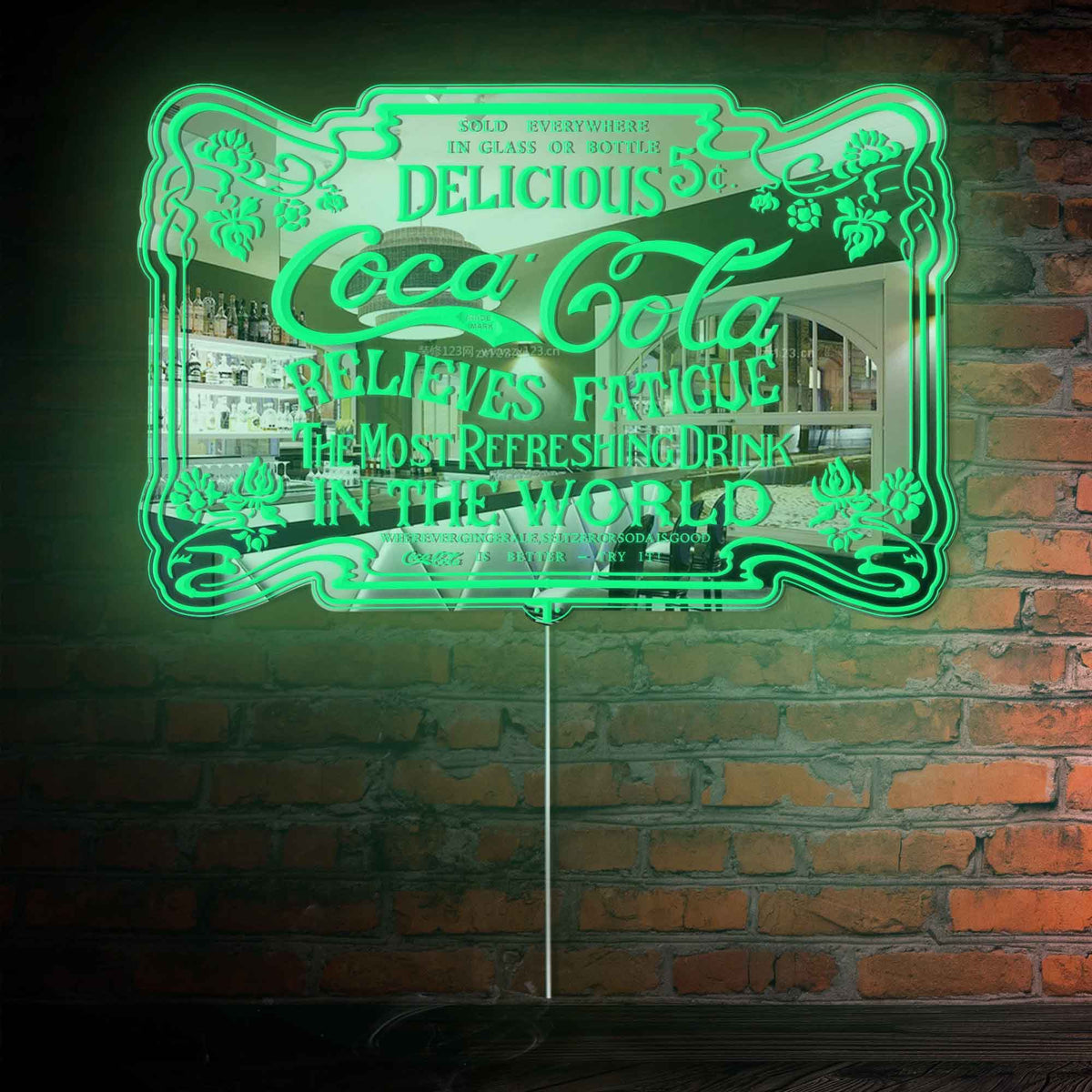 Coca Cola RGB LED Neon Sign with Elegant Mirror Backing | PROLEDSIGN