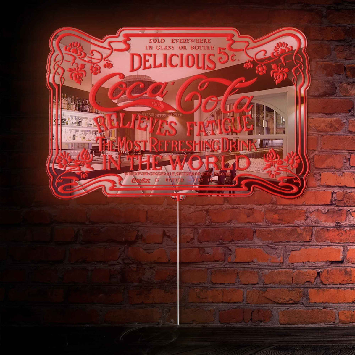 Coca Cola RGB LED Neon Sign with Elegant Mirror Backing | PROLEDSIGN