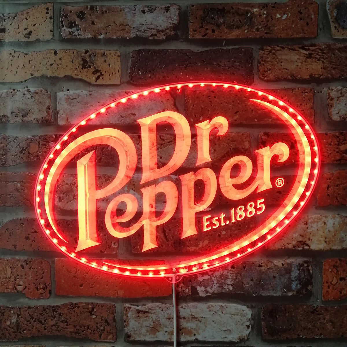 Dr Pepper Dynamic RGB Edge Lit LED Sign | LED LAB CAVE