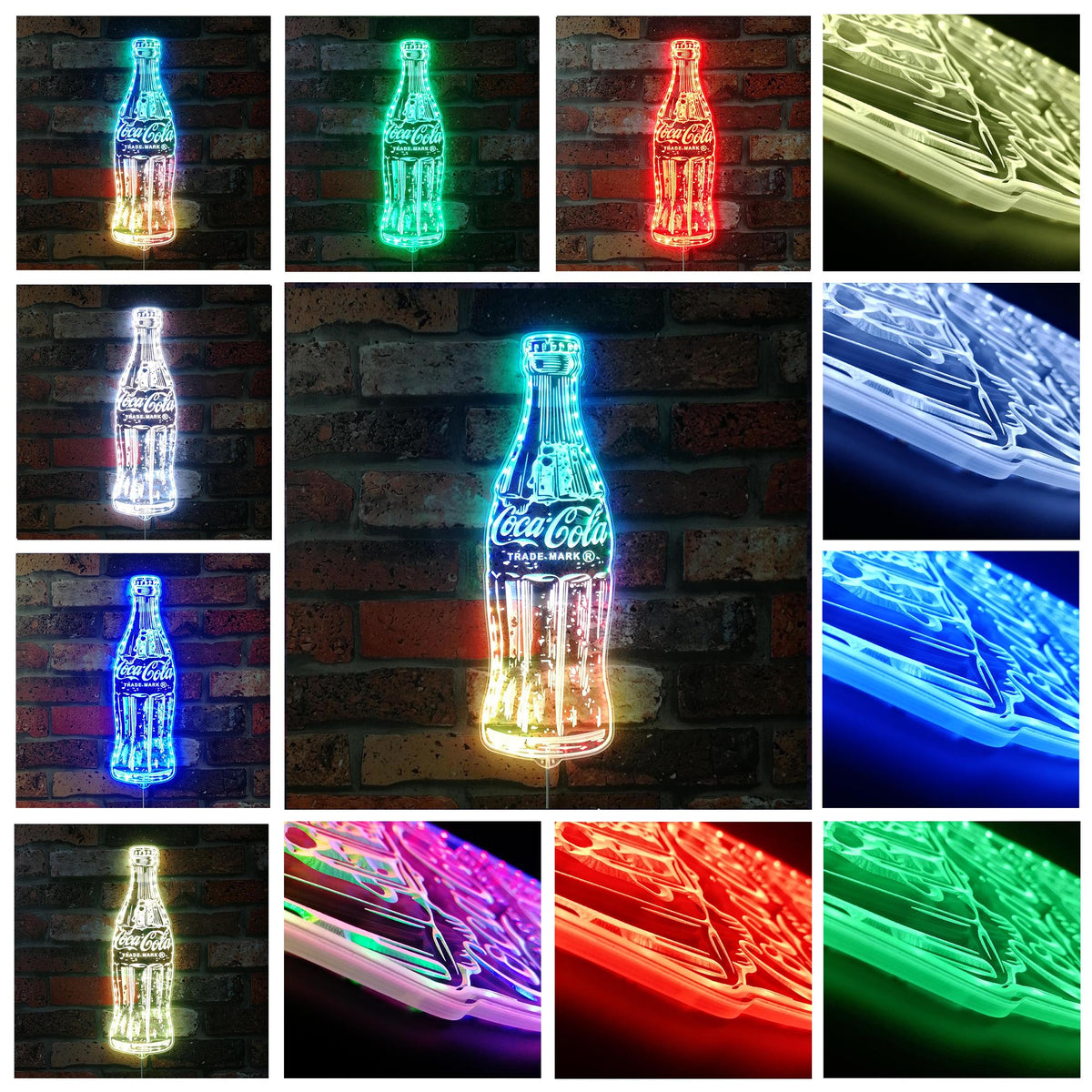 Coca Cola Dynamic RGB Edge Lit LED Sign | LED LAB CAVE