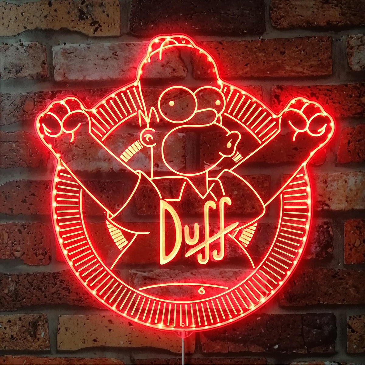 Duff Simpsons Dynamic RGB Edge Lit LED Sign | LED LAB CAVE