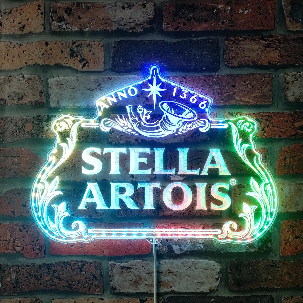Stellar Artois Dynamic RGB Edge Lit LED Sign | LED LAB CAVE