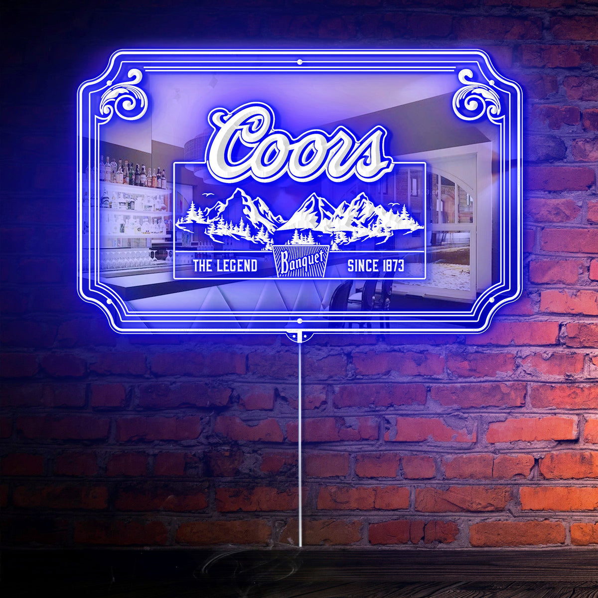 Coors Banquet the Legend RGB LED Neon Sign with Elegant Mirror Backing ...