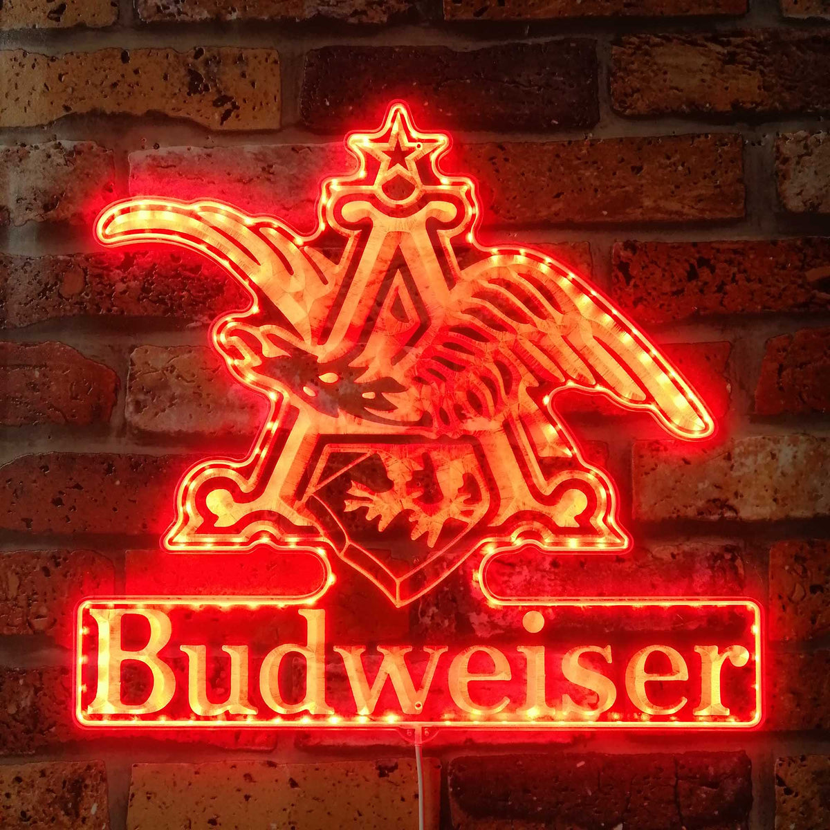 Budweiser Dynamic RGB Edge Lit LED Sign | LED LAB CAVE