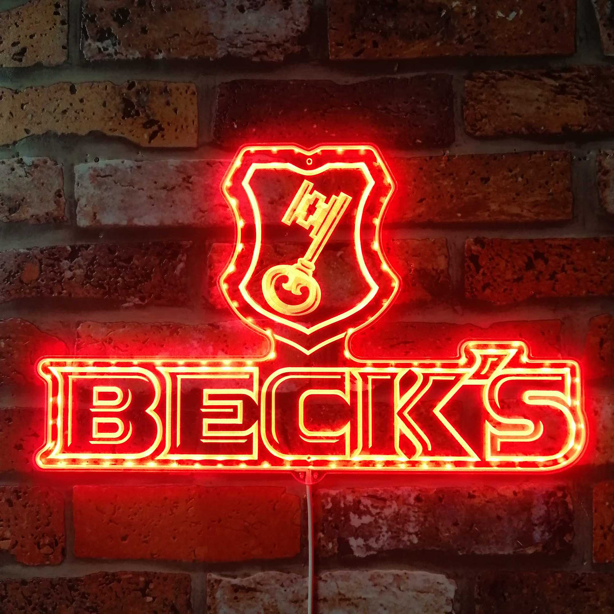 Beck's Dynamic RGB Edge Lit LED Sign | LED LAB CAVE