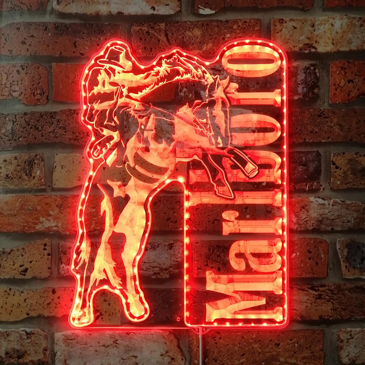 Marlboro Cowboy Dynamic RGB Edge Lit LED Sign | PROLEDSIGN