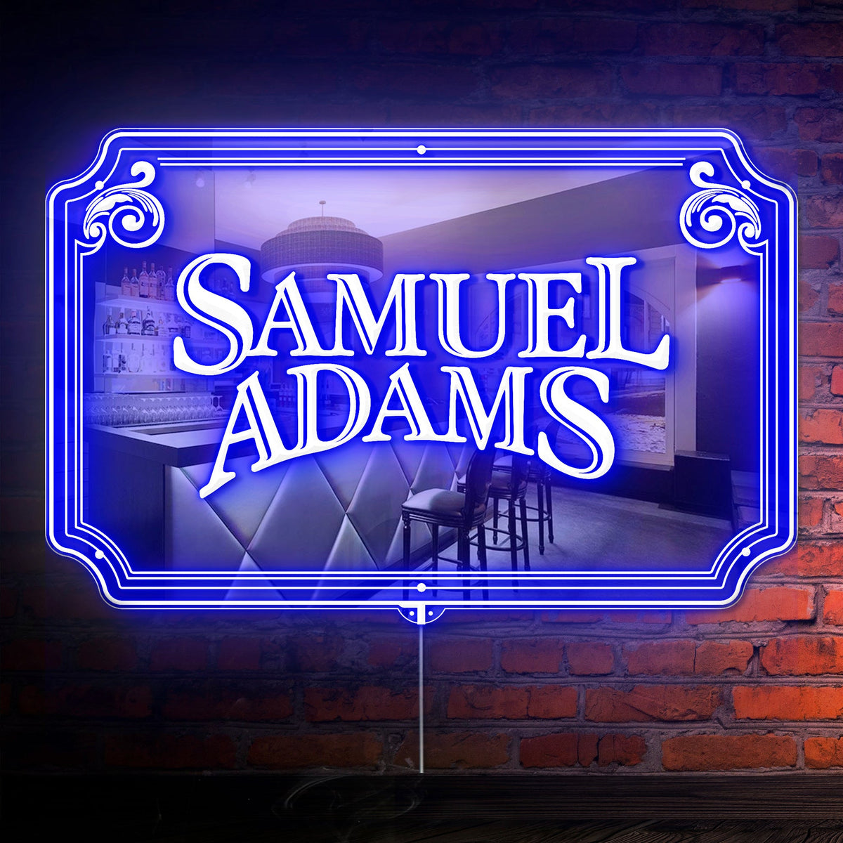 Samuel Adams RGB LED Neon Sign with Elegant Mirror Backing | PROLEDSIGN