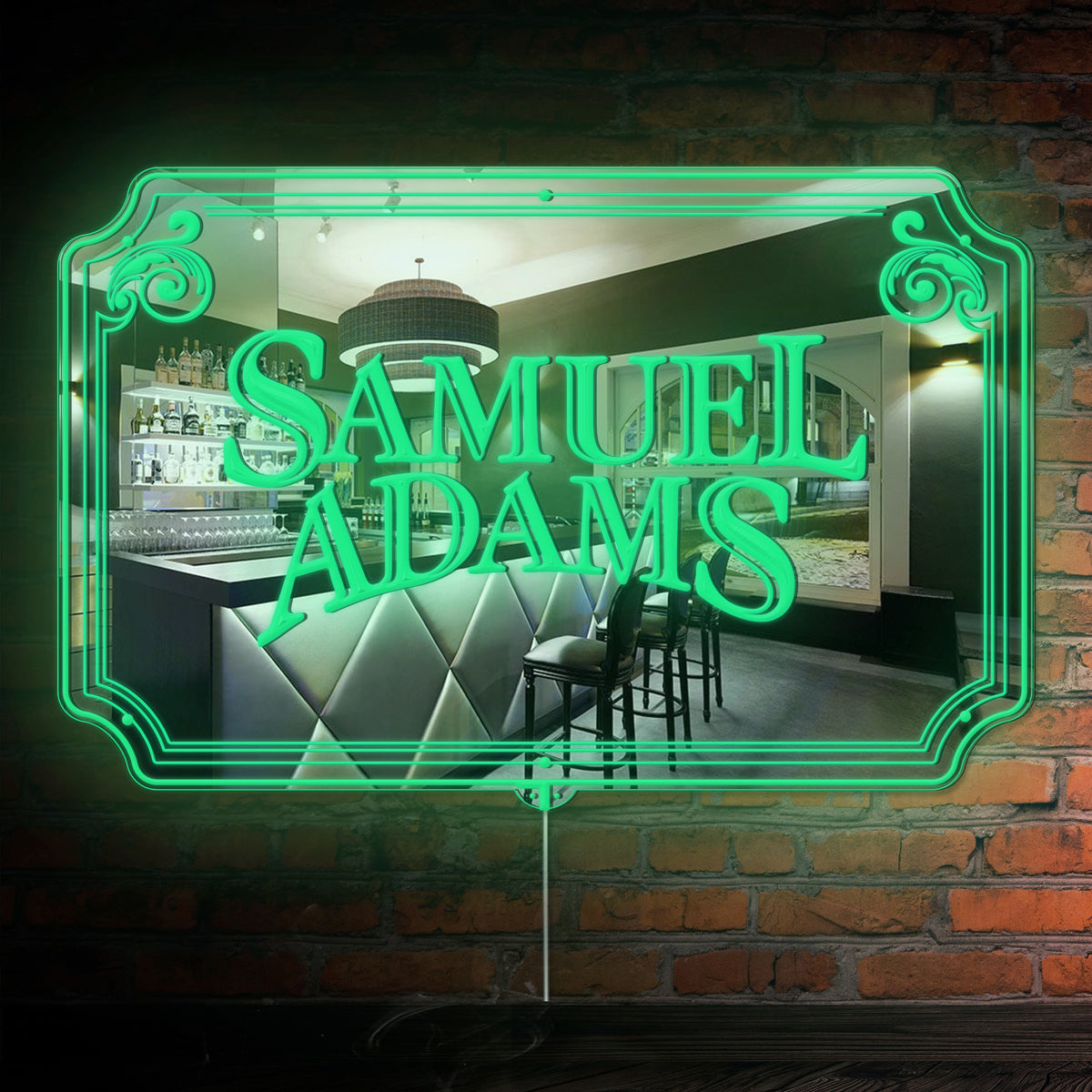 Samuel Adams RGB LED Neon Sign with Elegant Mirror Backing | PROLEDSIGN