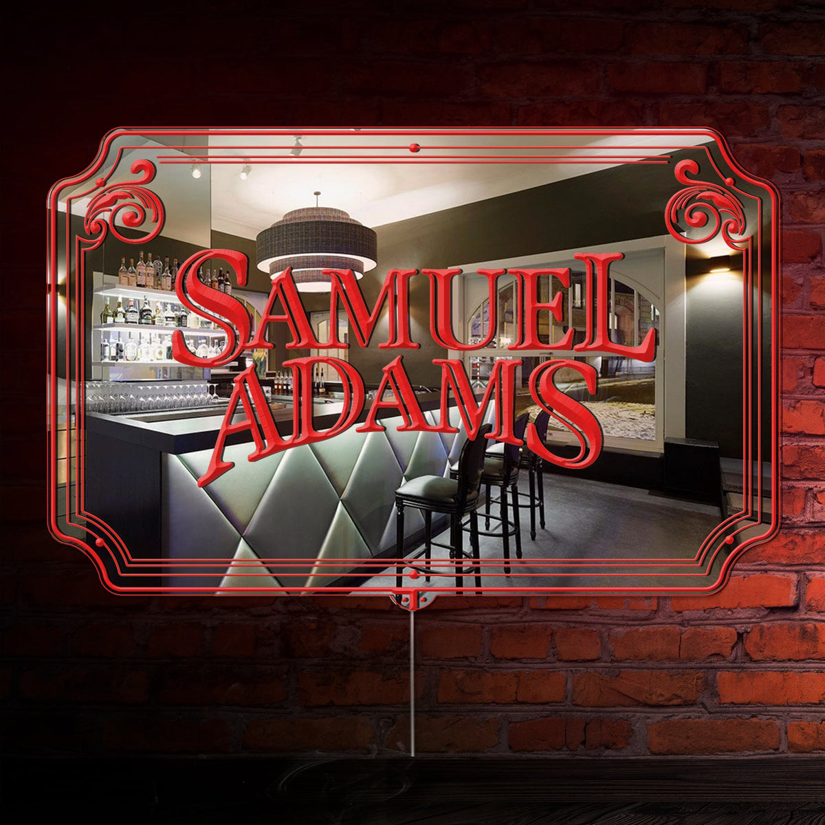 Samuel Adams RGB LED Neon Sign with Elegant Mirror Backing | PROLEDSIGN