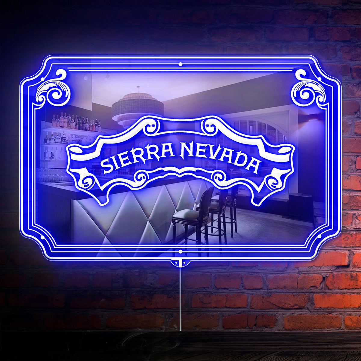 Sierra Neveda RGB LED Neon Sign with Elegant Mirror Backing | PROLEDSIGN