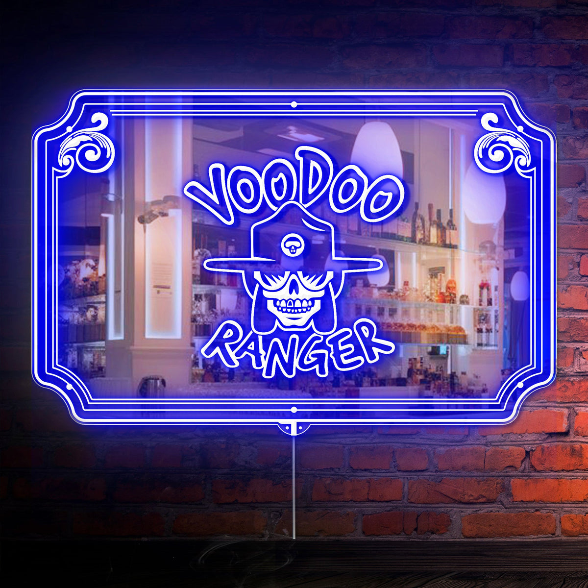 Voodoo Ranger RGB LED Neon Sign with Elegant Mirror Backing | PROLEDSIGN
