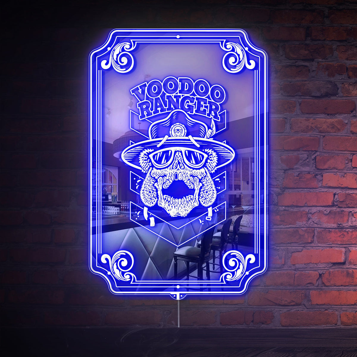 Voodoo Ranger RGB LED Neon Sign with Elegant Mirror Backing | PROLEDSIGN