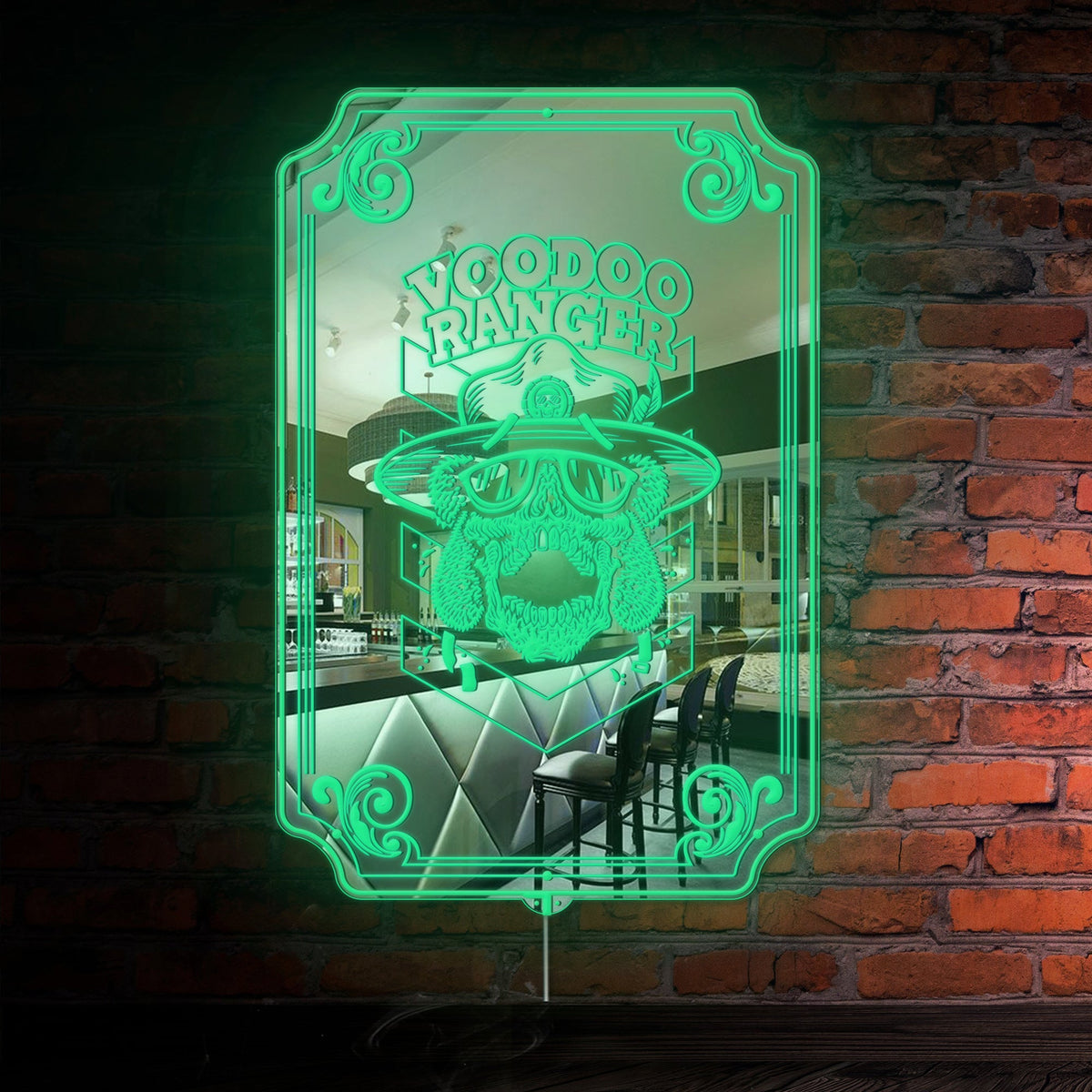 Voodoo Ranger RGB LED Neon Sign with Elegant Mirror Backing | PROLEDSIGN