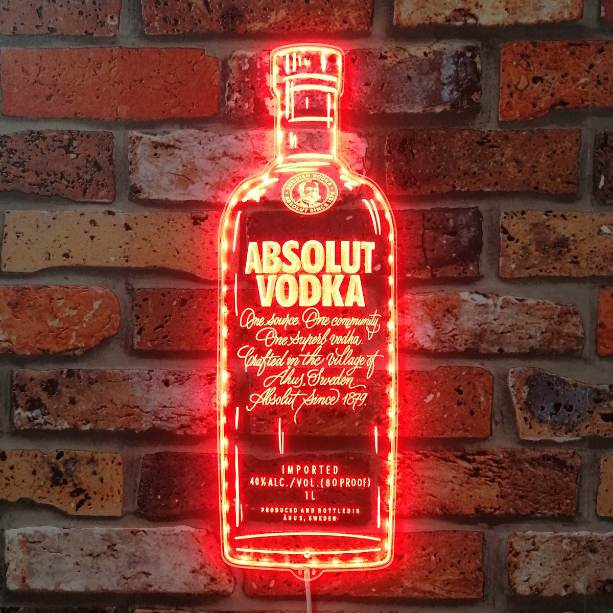 Absolut Vodka Dynamic RGB Edge Lit LED Sign | PROLEDSIGN