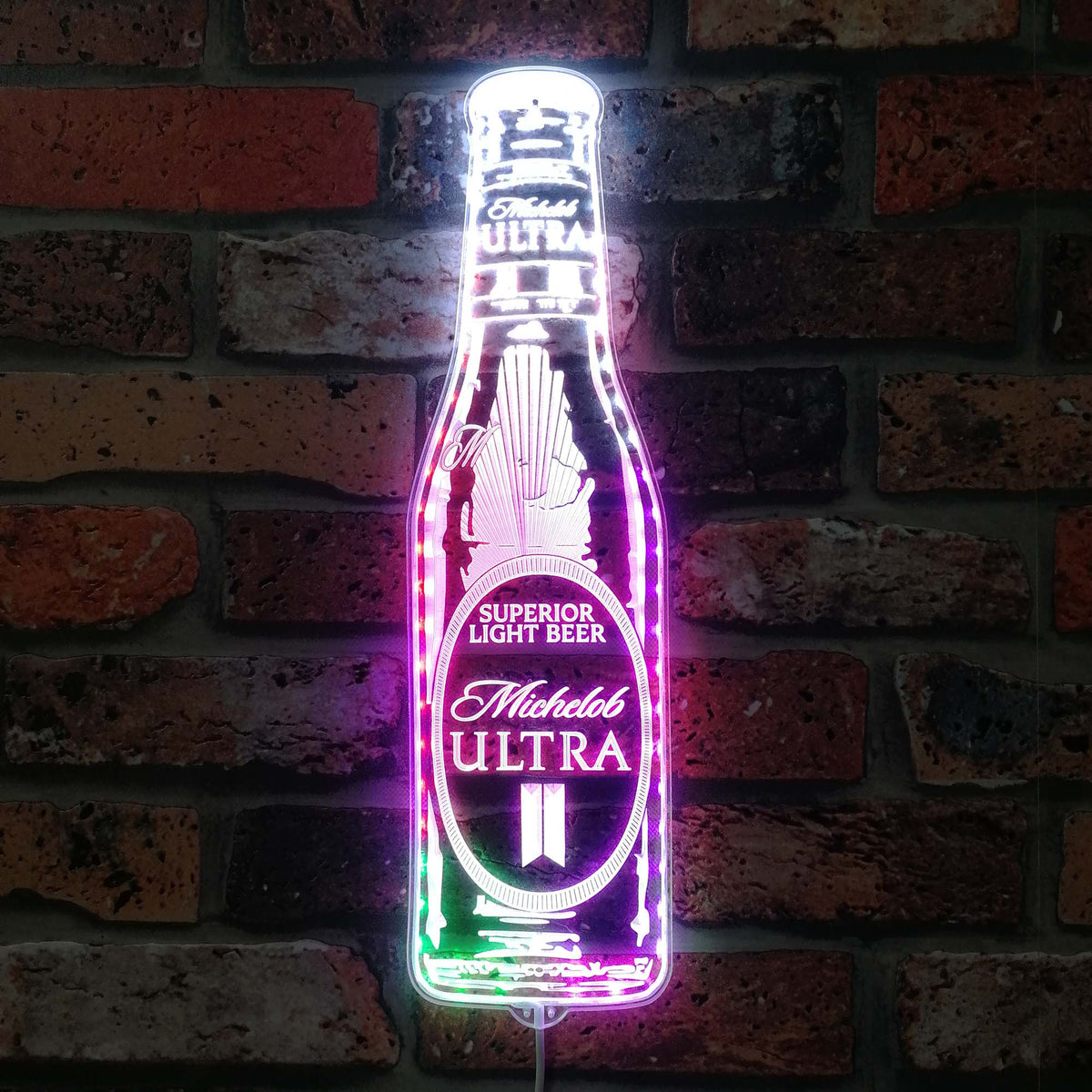 michelob ultra Bottle Dynamic RGB Edge Lit LED Sign | PROLEDSIGN