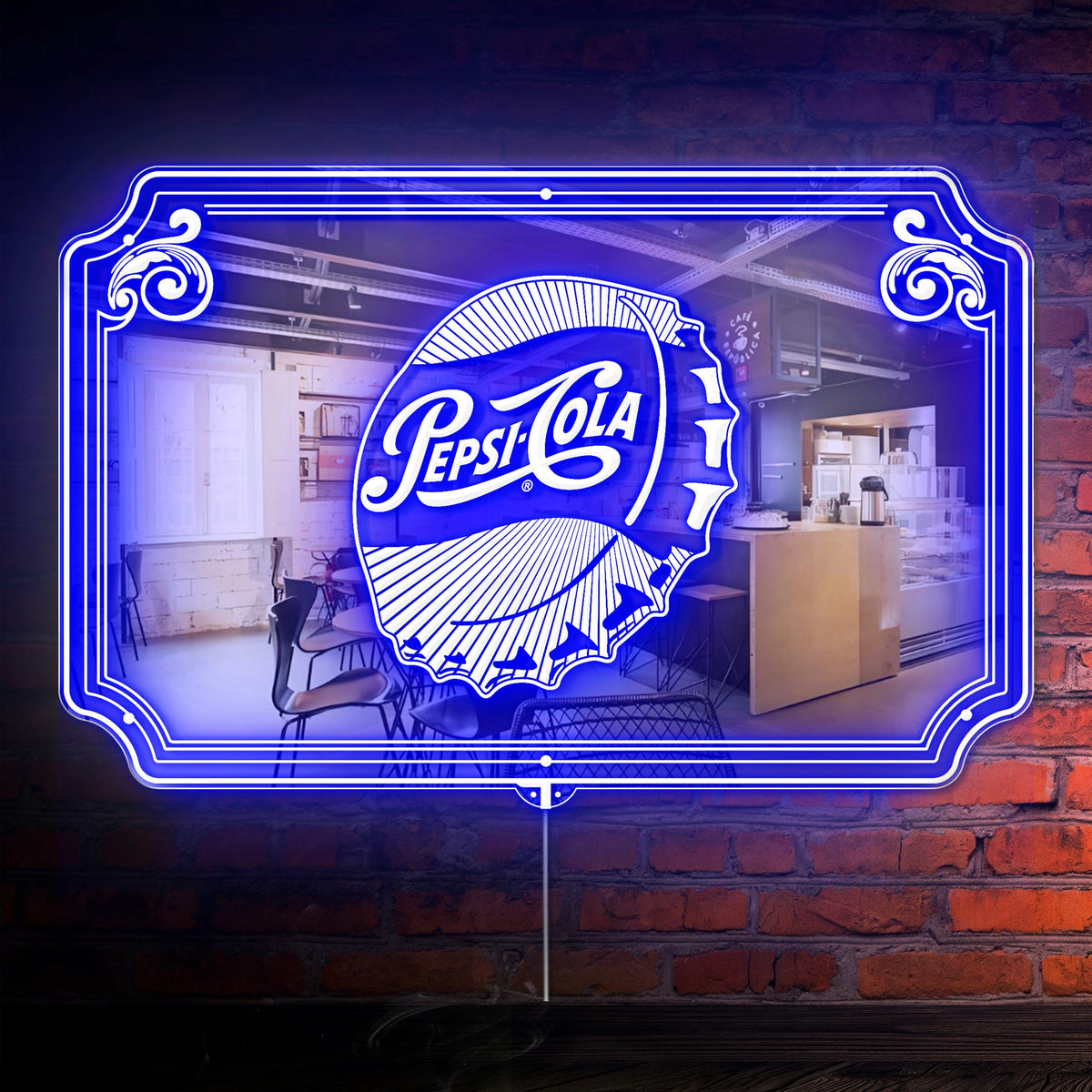 Pepsi Cola RGB LED Neon Sign with Elegant Mirror Backing | PROLEDSIGN