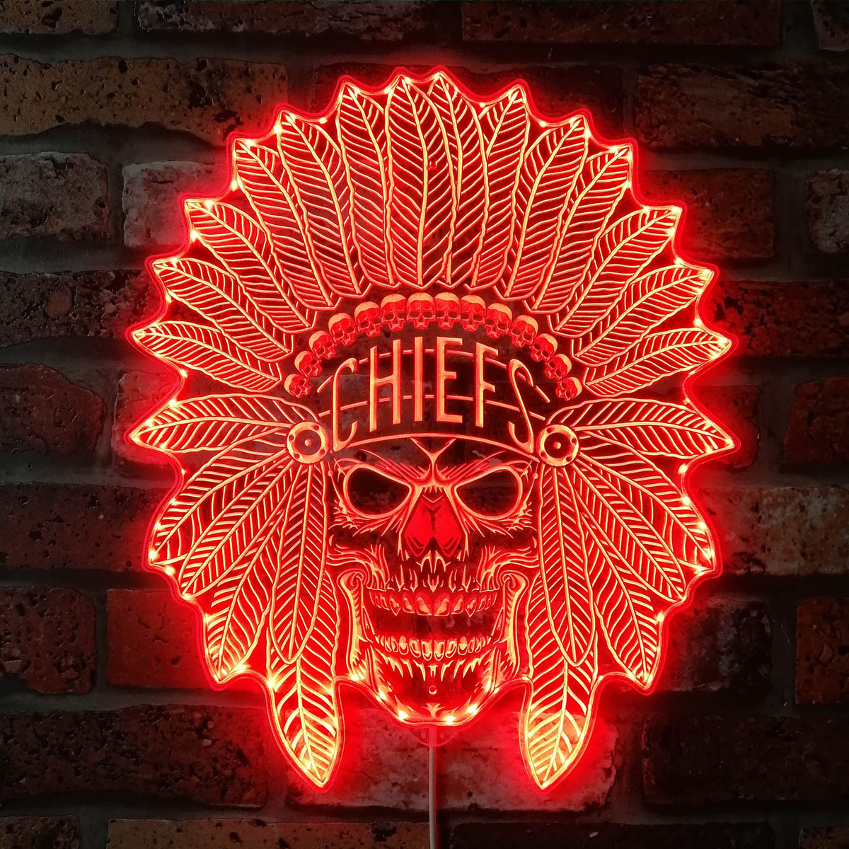 Kansas City Chiefs Dynamic RGB Edge Lit LED Sign | PROLEDSIGN