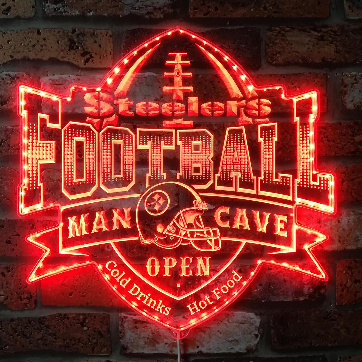 NFL Pittsburgh Steelers Football Club Dynamic RGB Edge Lit LED Light ...