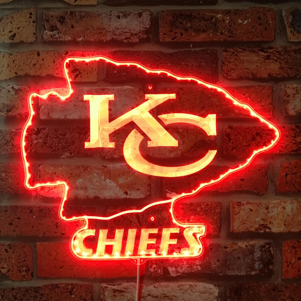 Kansas City Chiefs Dynamic RGB Edge Lit LED Sign | PROLEDSIGN
