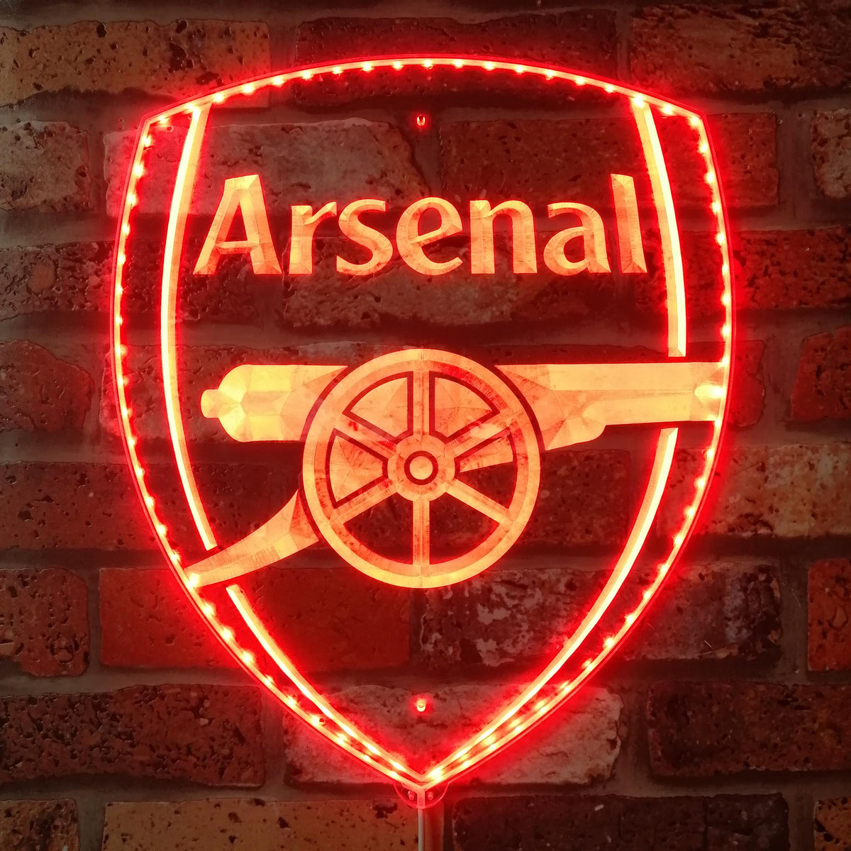Arsenal F.C. Dynamic RGB Edge Lit LED Sign | ledlabcave