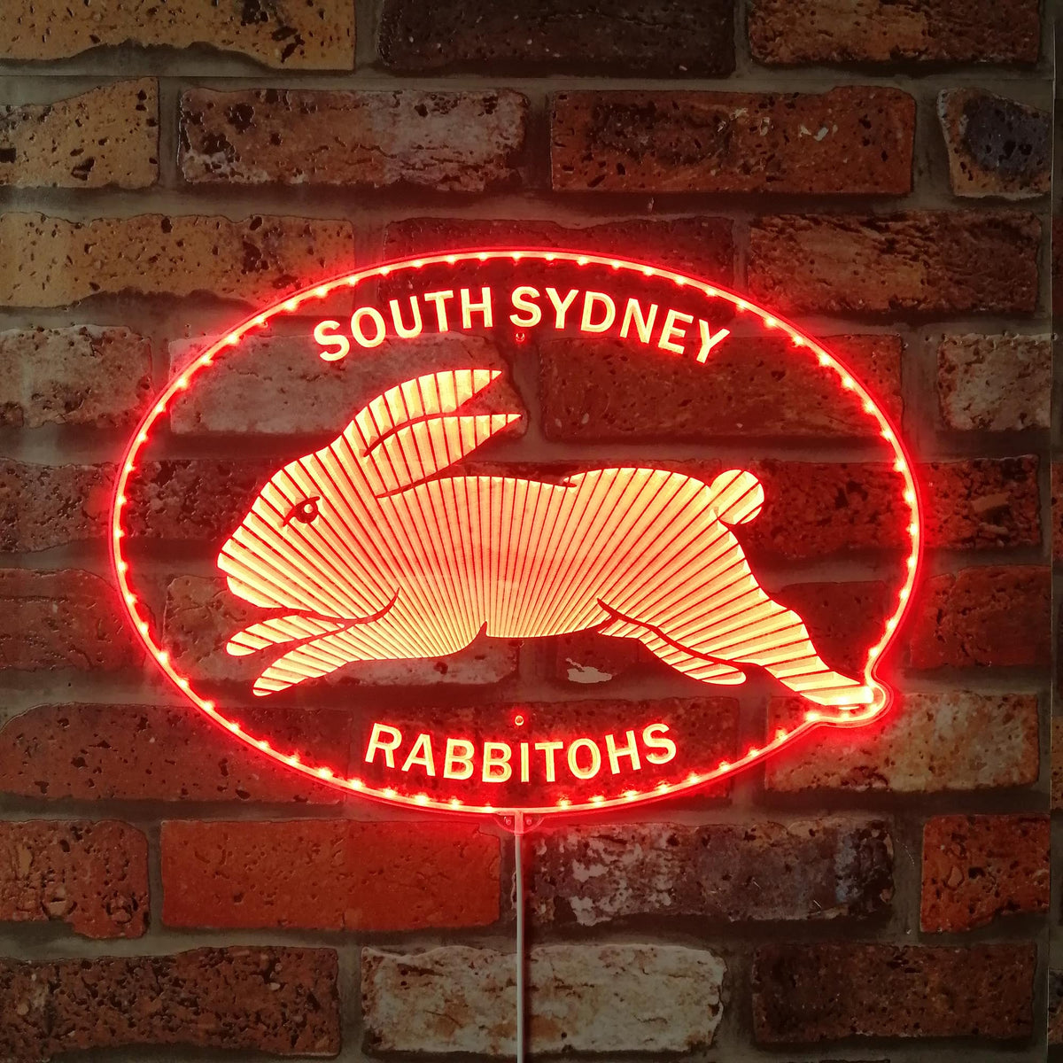 South Sydney Rabbitohs Dynamic RGB Edge Lit LED Sign | ledlabcave