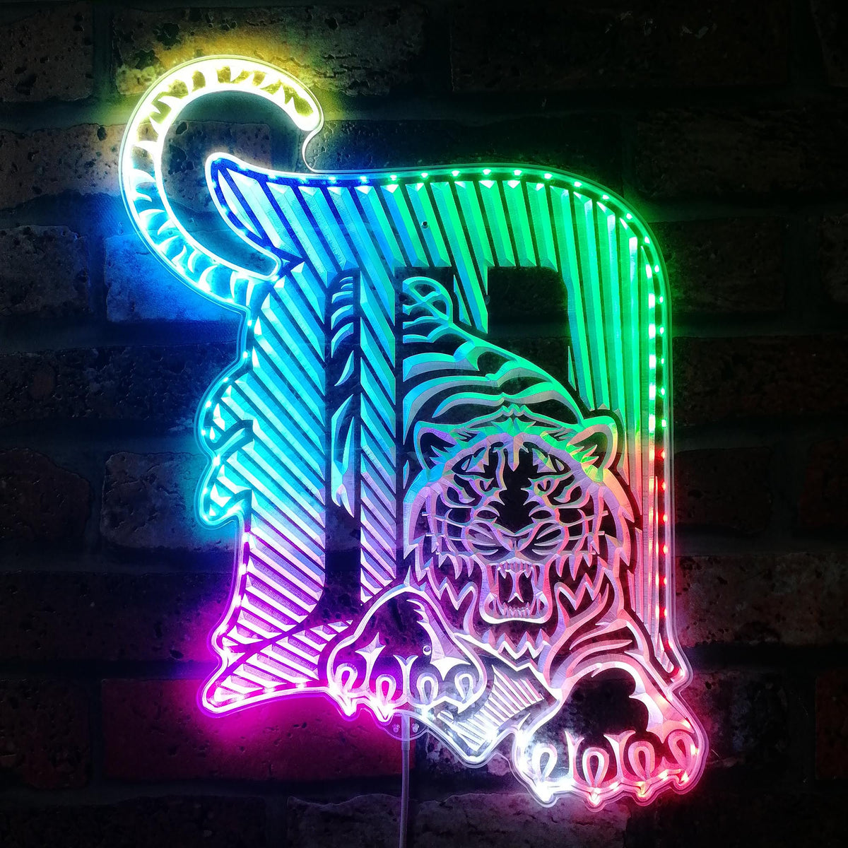 Detroit Tigers Dynamic RGB Edge Lit LED Sign | PROLEDSIGN