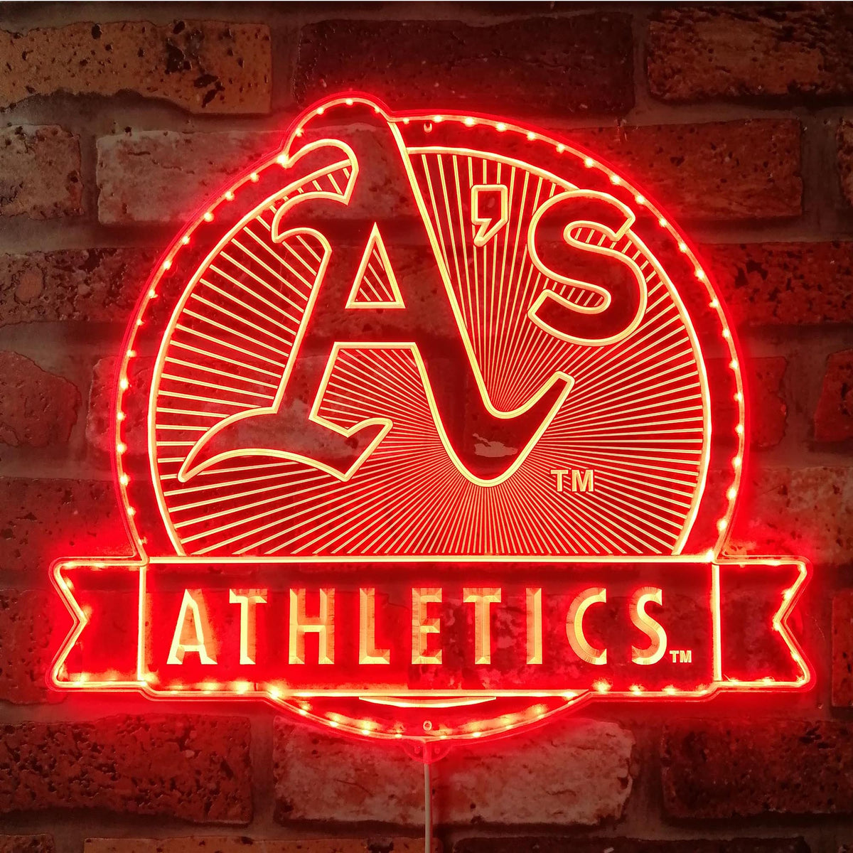 Athletics Dynamic RGB Edge Lit LED Sign | LEDLABCAVE
