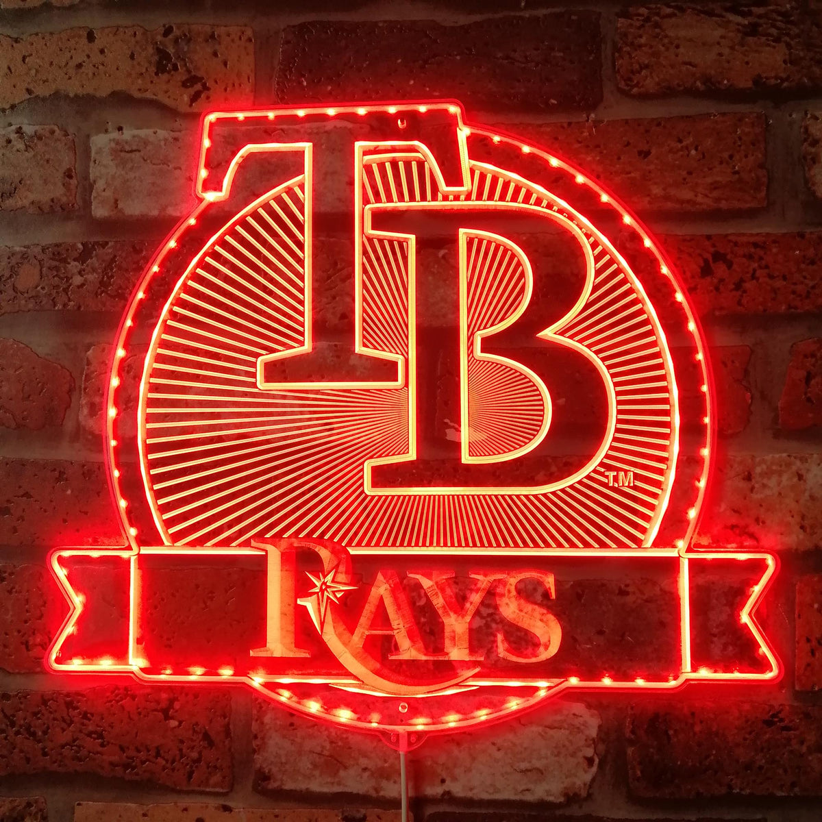Tampa Bay Rays Dynamic RGB Edge Lit LED Sign | ledlabcave