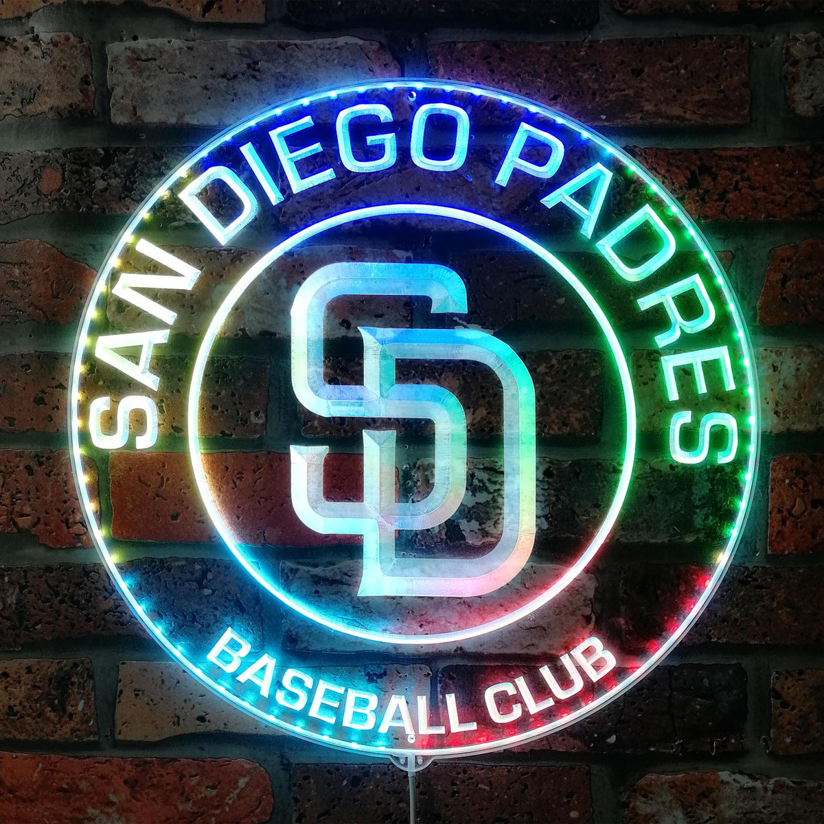 San Diego Padres Dynamic RGB Edge Lit LED Sign | PROLEDSIGN