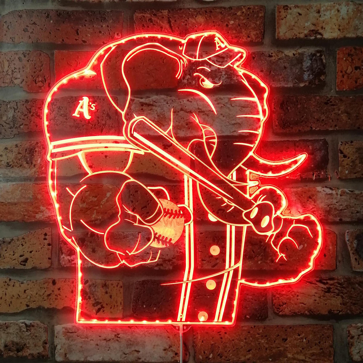 Oakland Athletics Baseball Dynamic RGB Edge Lit LED Sign | PROLEDSIGN