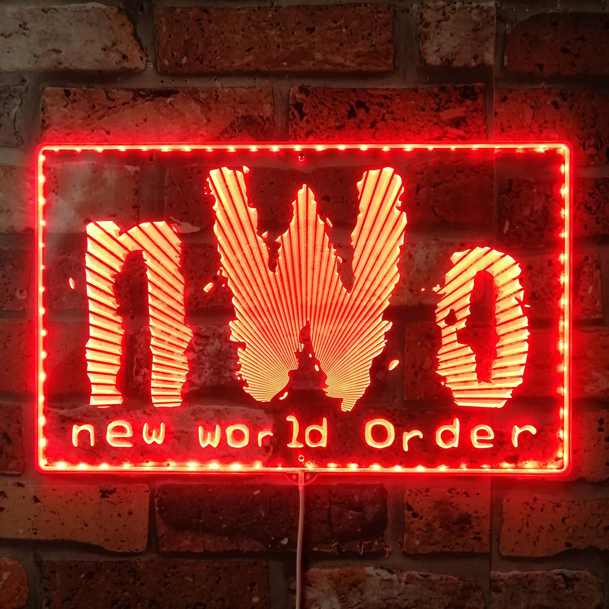 WWE nWo Dynamic RGB Edge Lit LED Sign | PROLEDSIGN
