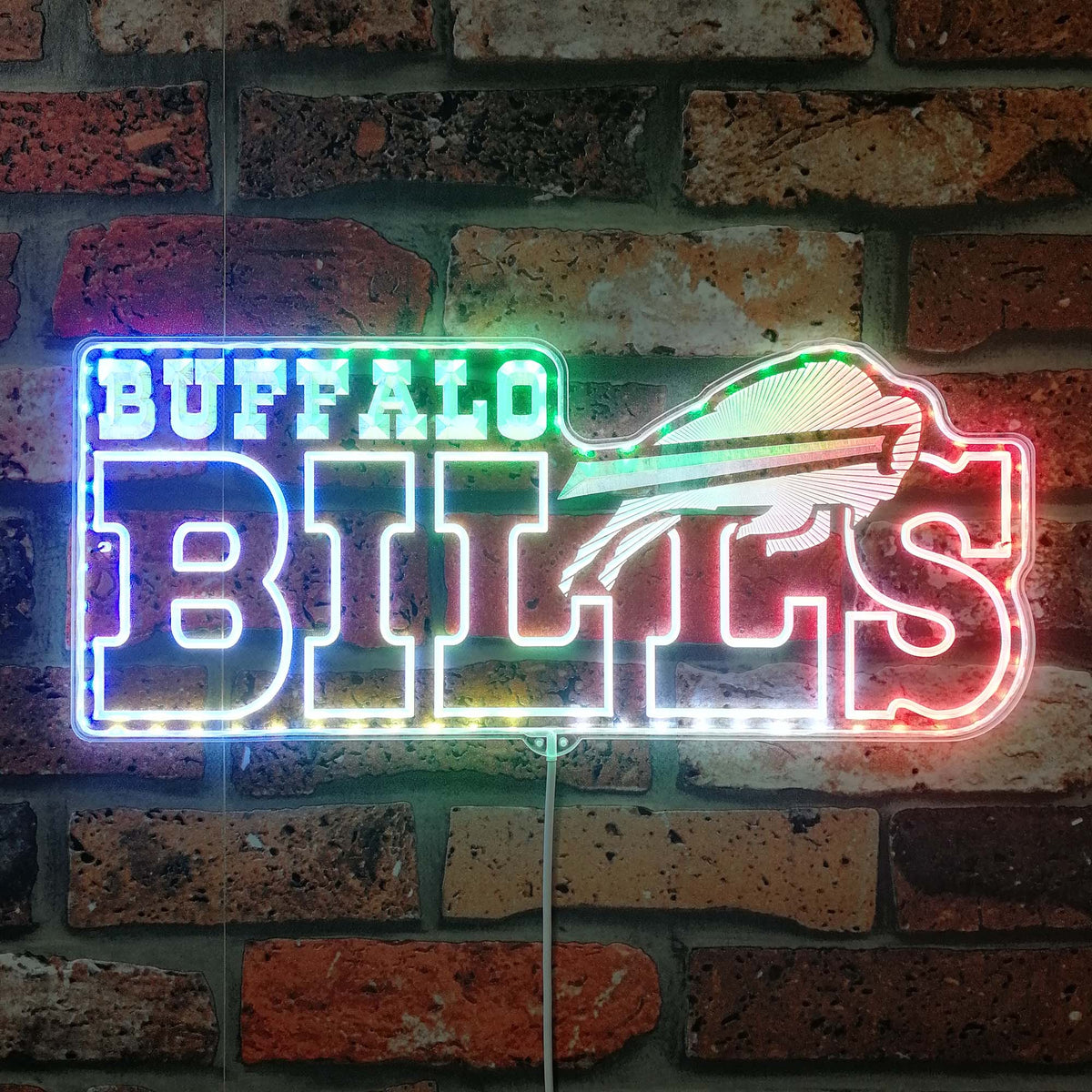 Buffalo Bills Dynamic RGB Edge Lit LED Sign | PROLEDSIGN